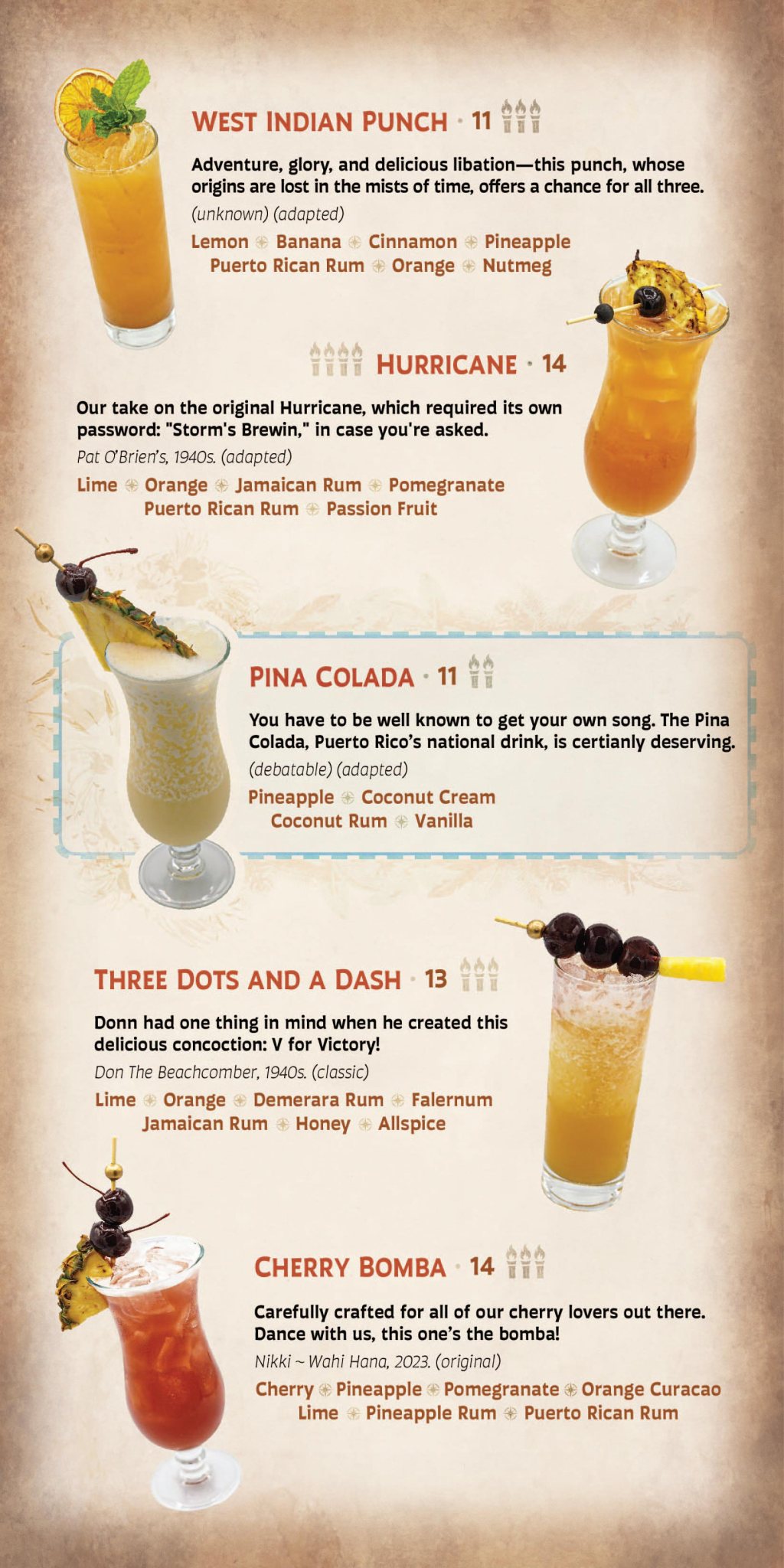 Menu – Wahi Hana